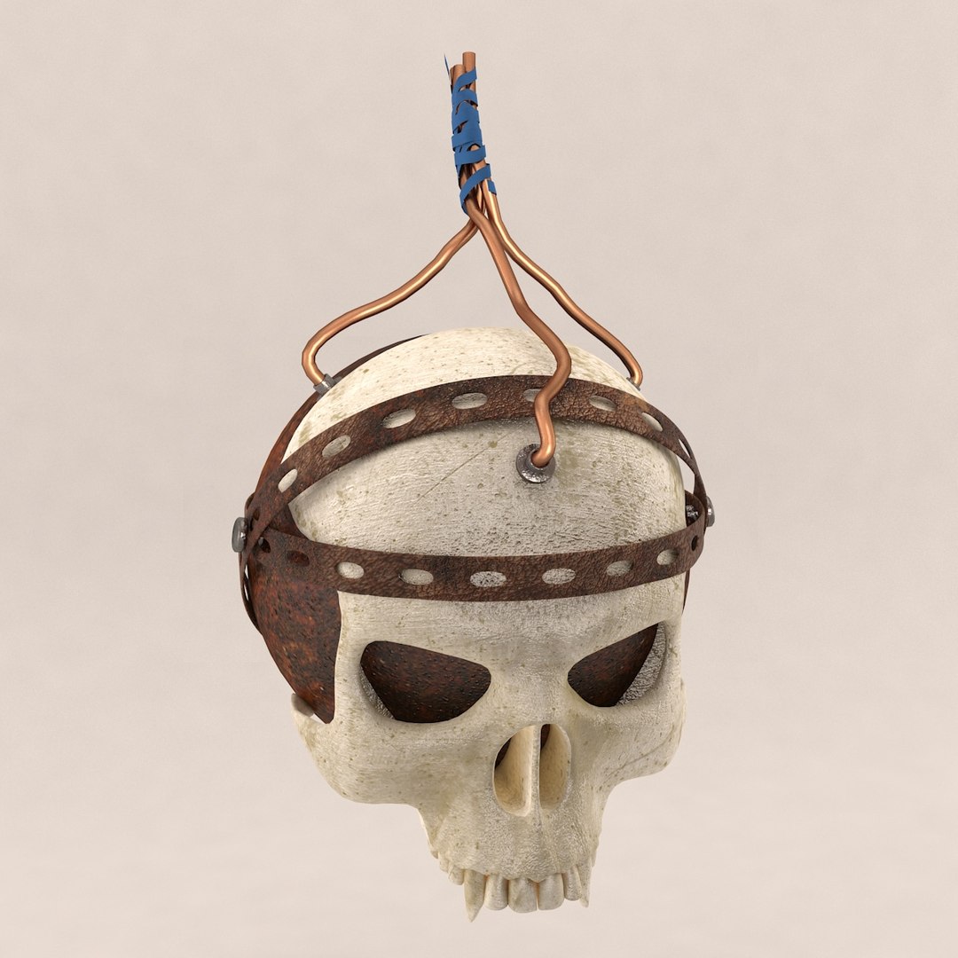 3d skull bomb model