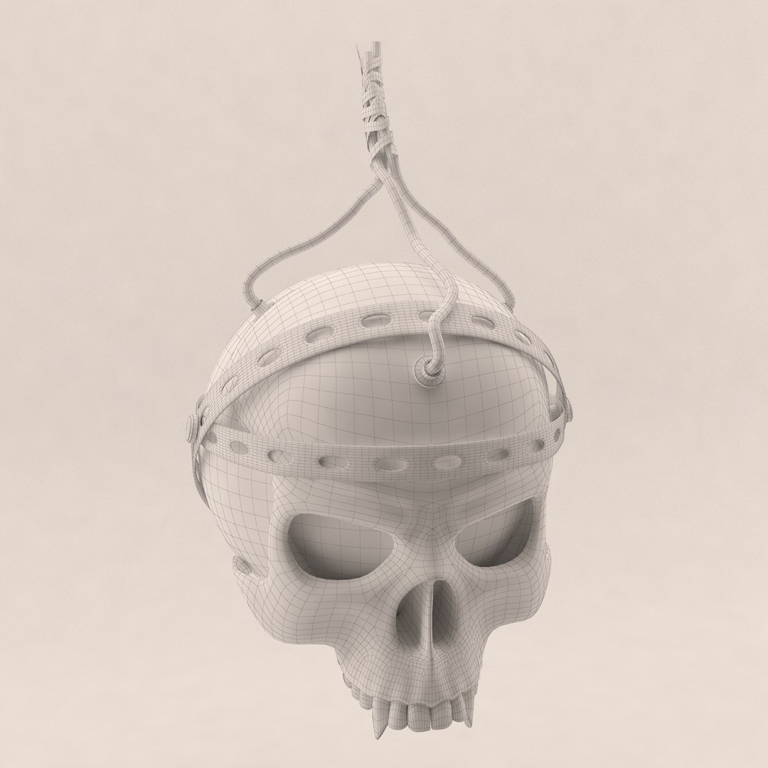 3d skull bomb model