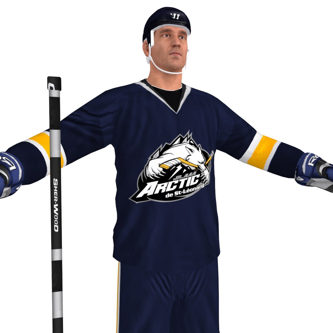 3d Hockey Player Model