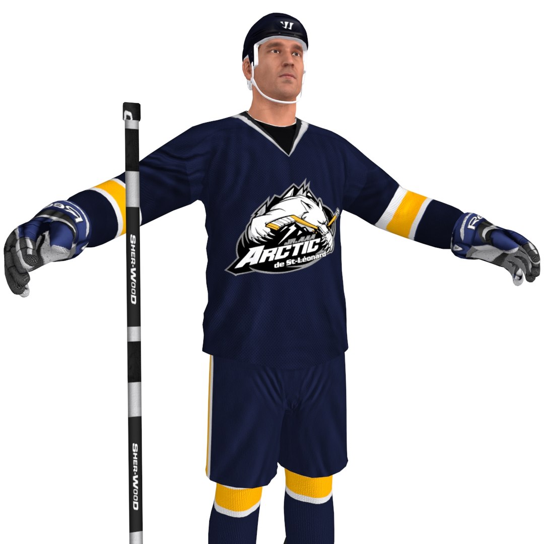 3d Hockey Player Model