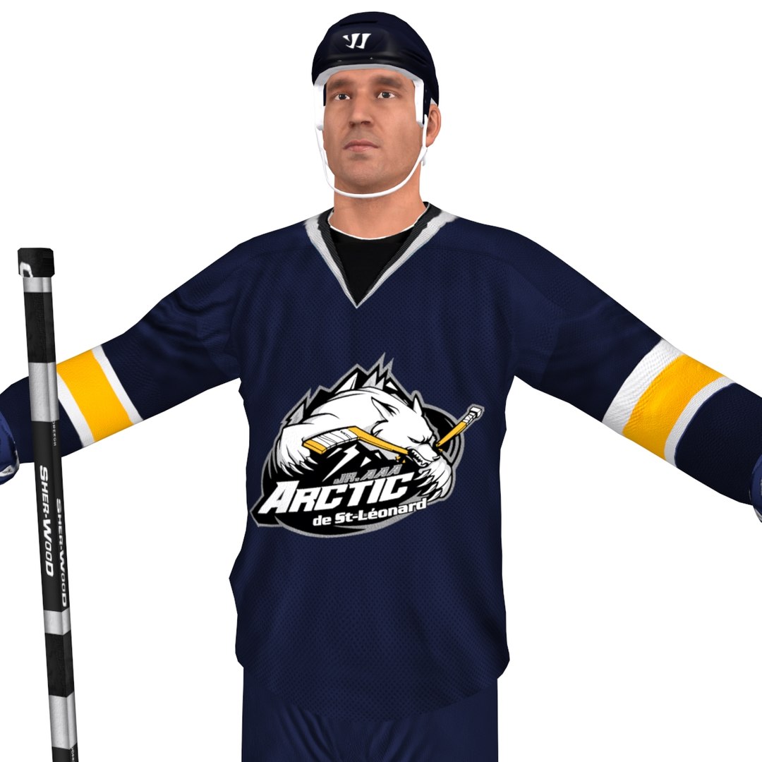 3d Hockey Player Model