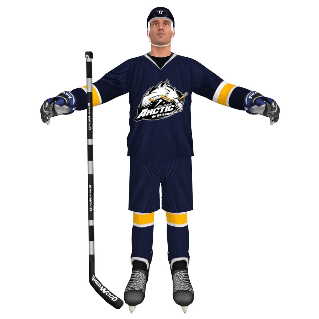 3d Hockey Player Model