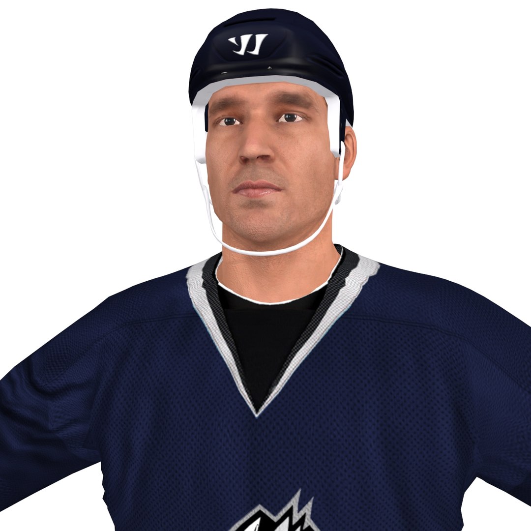 3d Hockey Player Model