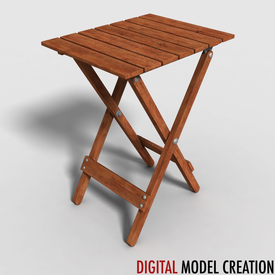 Wooden Table 3d Model