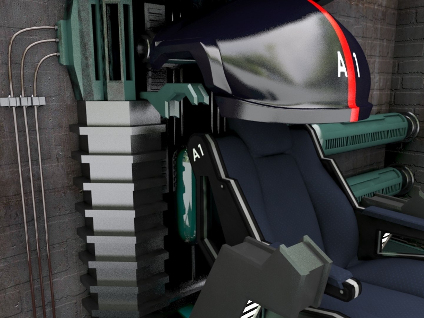 3d Model Laboratory Chair Scifi