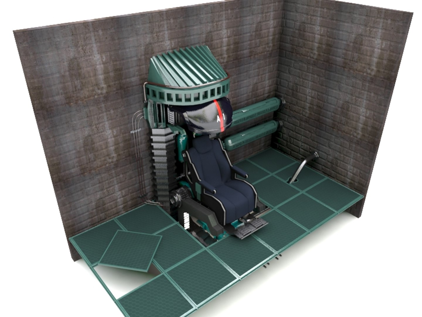 3d Model Laboratory Chair Scifi