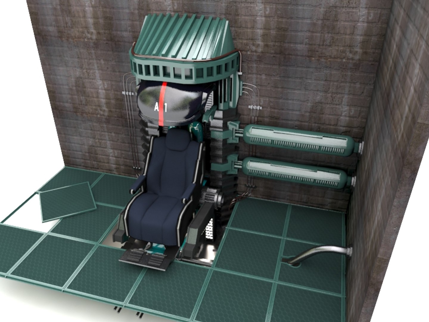 3d Model Laboratory Chair Scifi