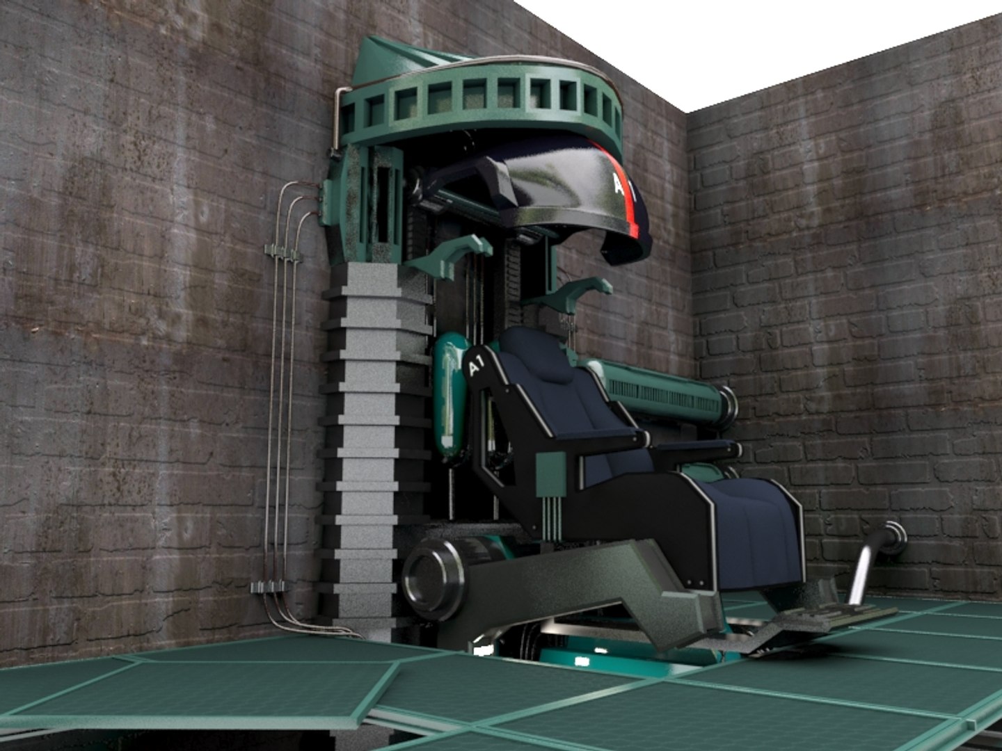 3d Model Laboratory Chair Scifi