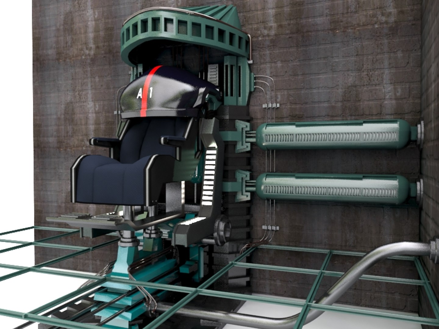 3d Model Laboratory Chair Scifi