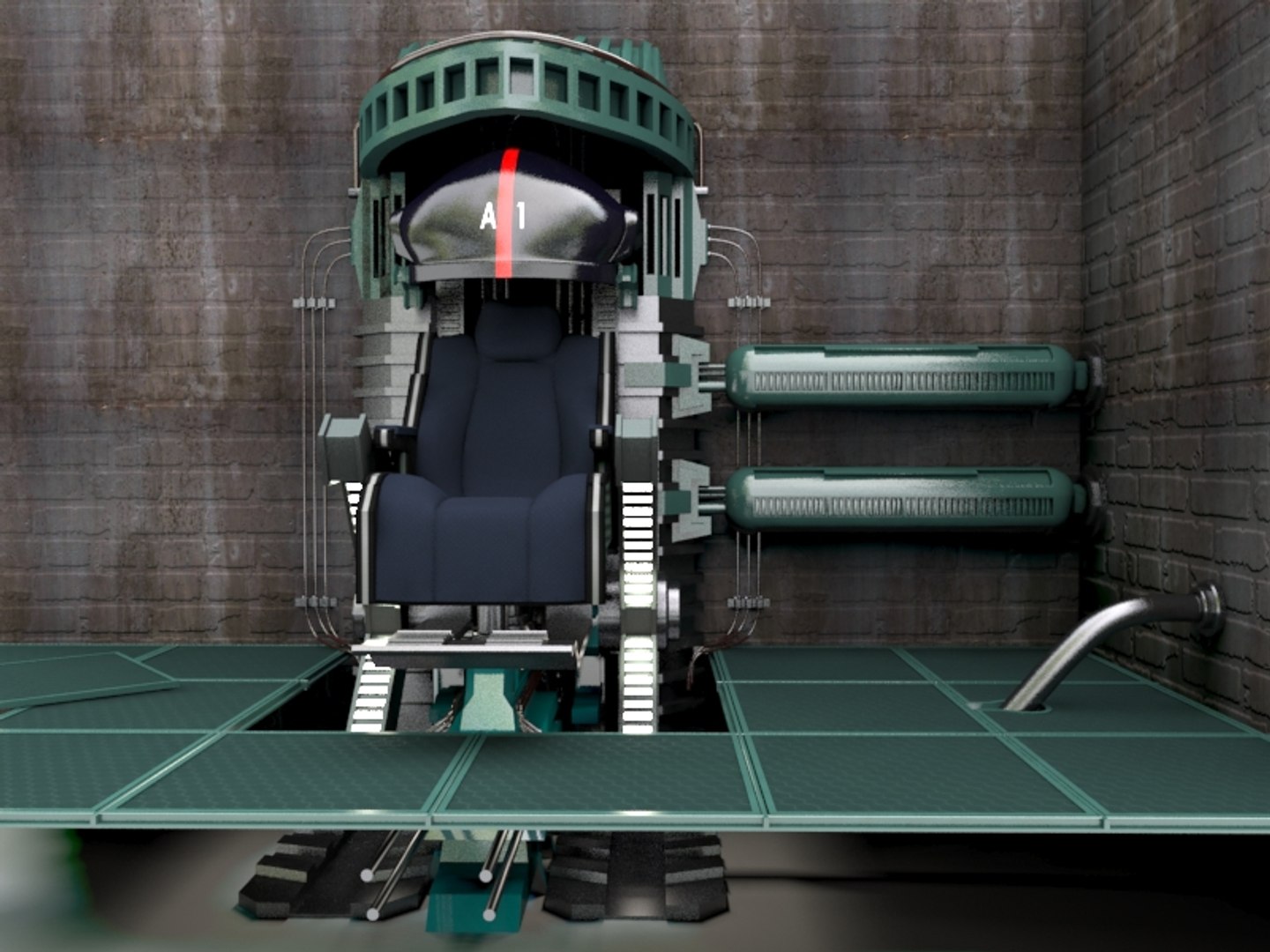 3d Model Laboratory Chair Scifi