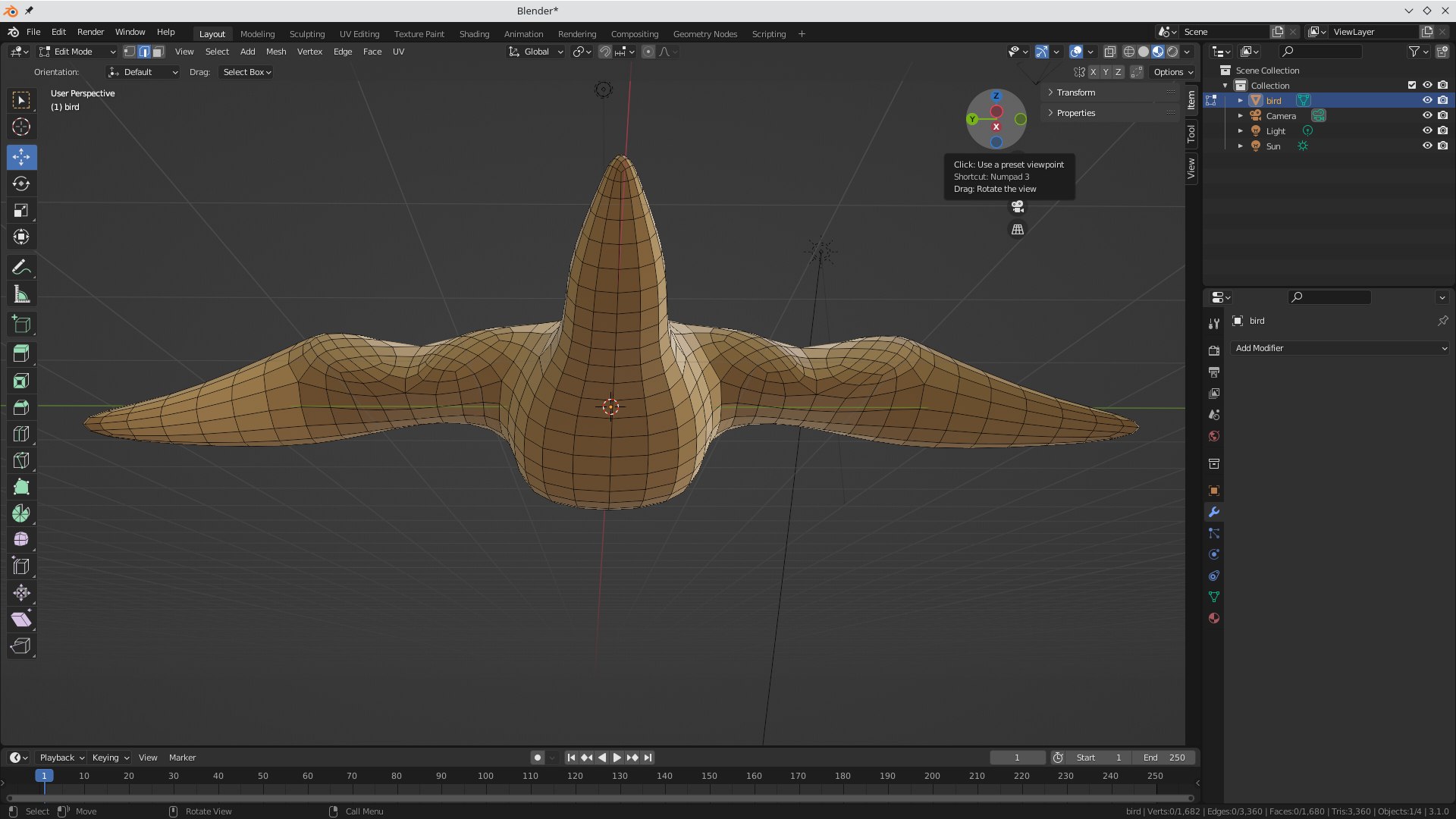 A Simple Bird 3D Model - TurboSquid 1870395