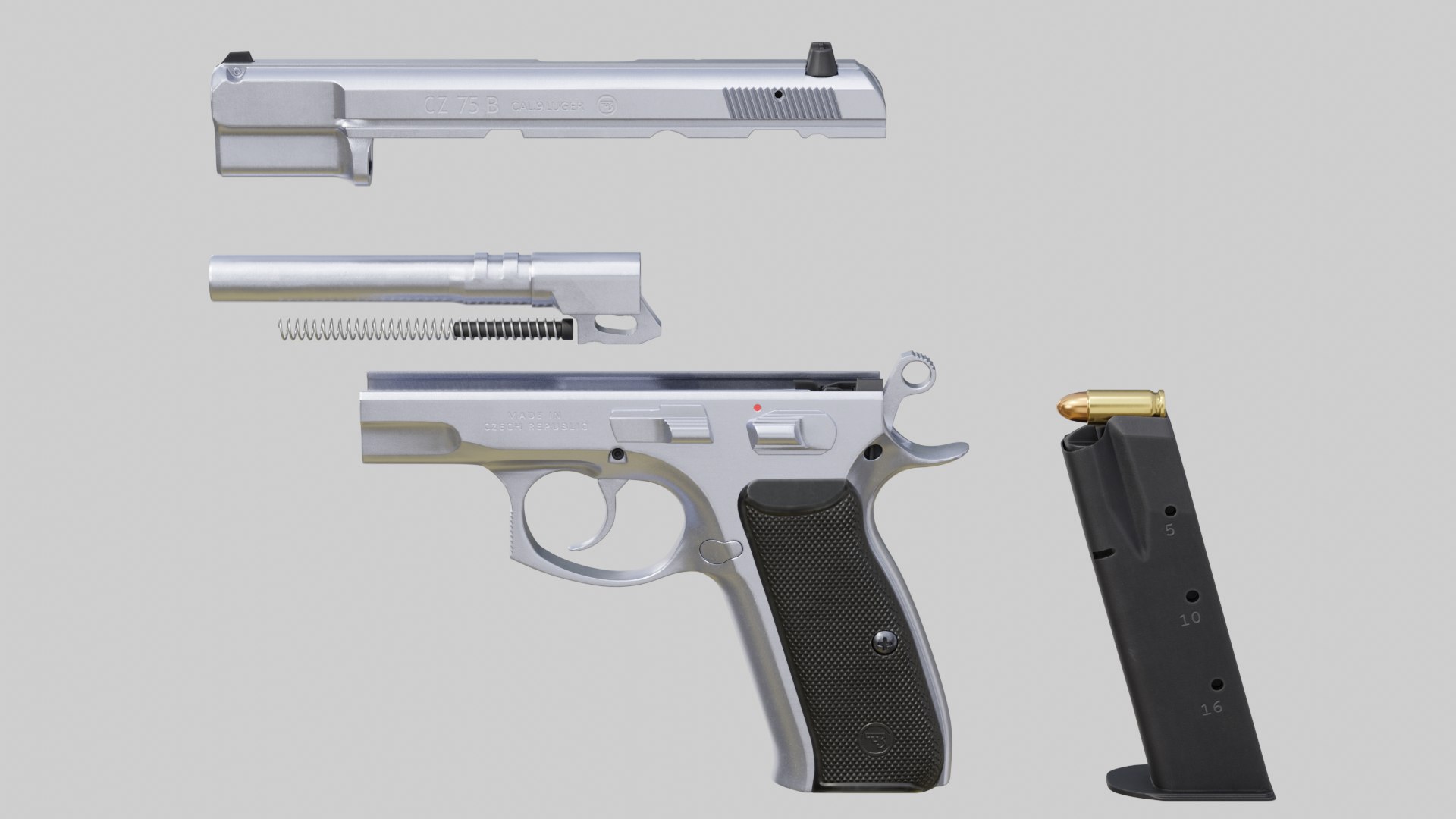 CZ 75 Silver 3D - TurboSquid 1960150