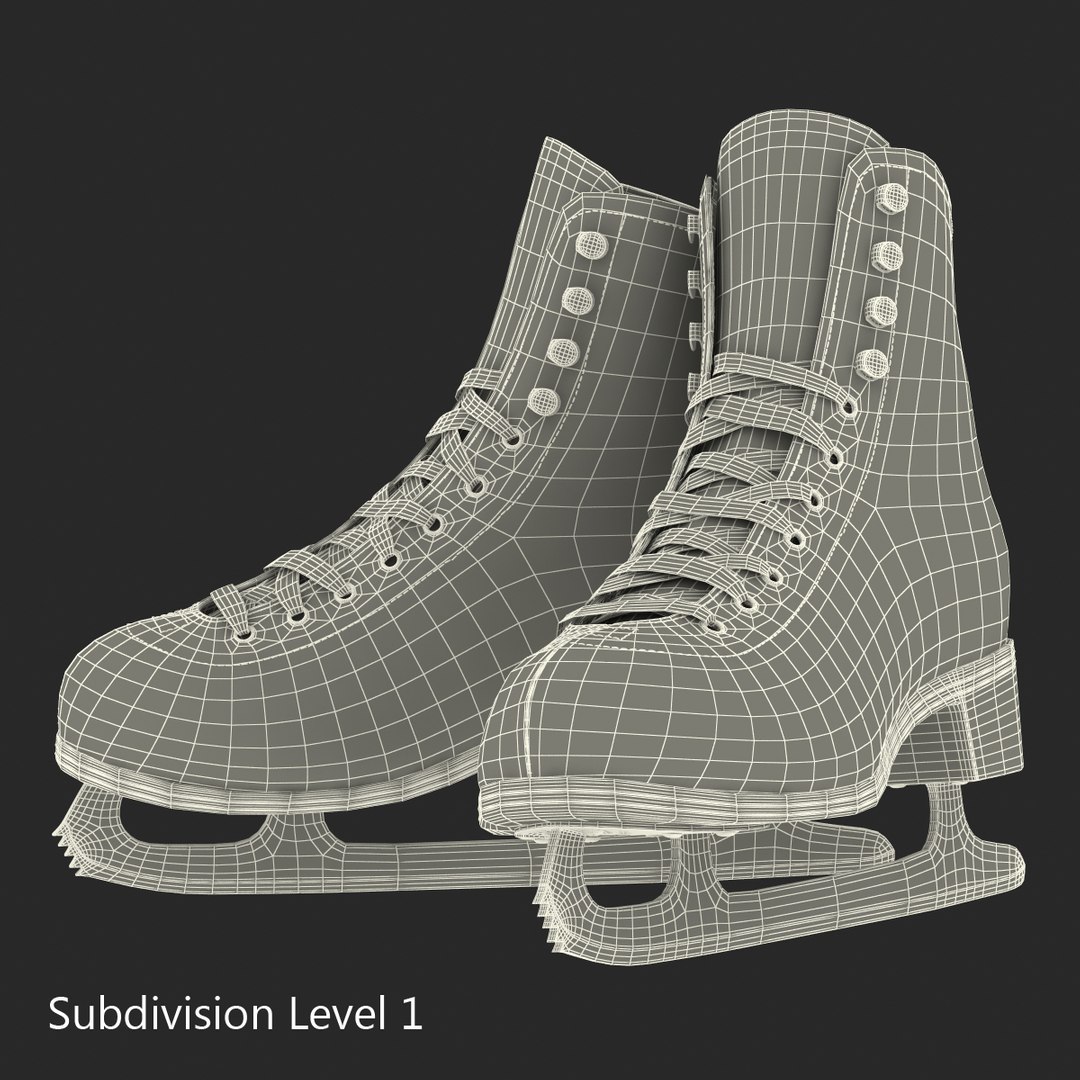3d model of ice skates