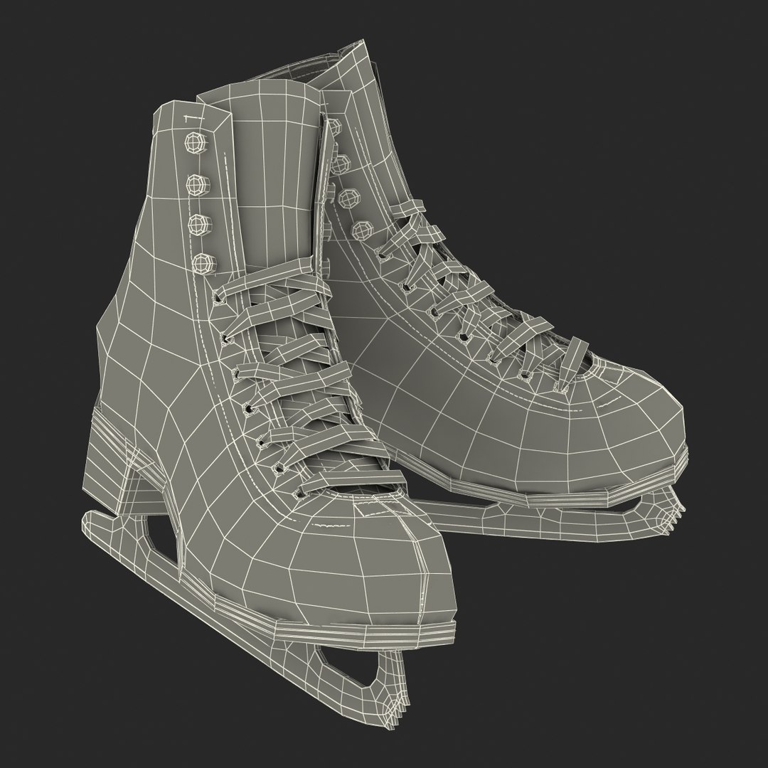 3d model of ice skates