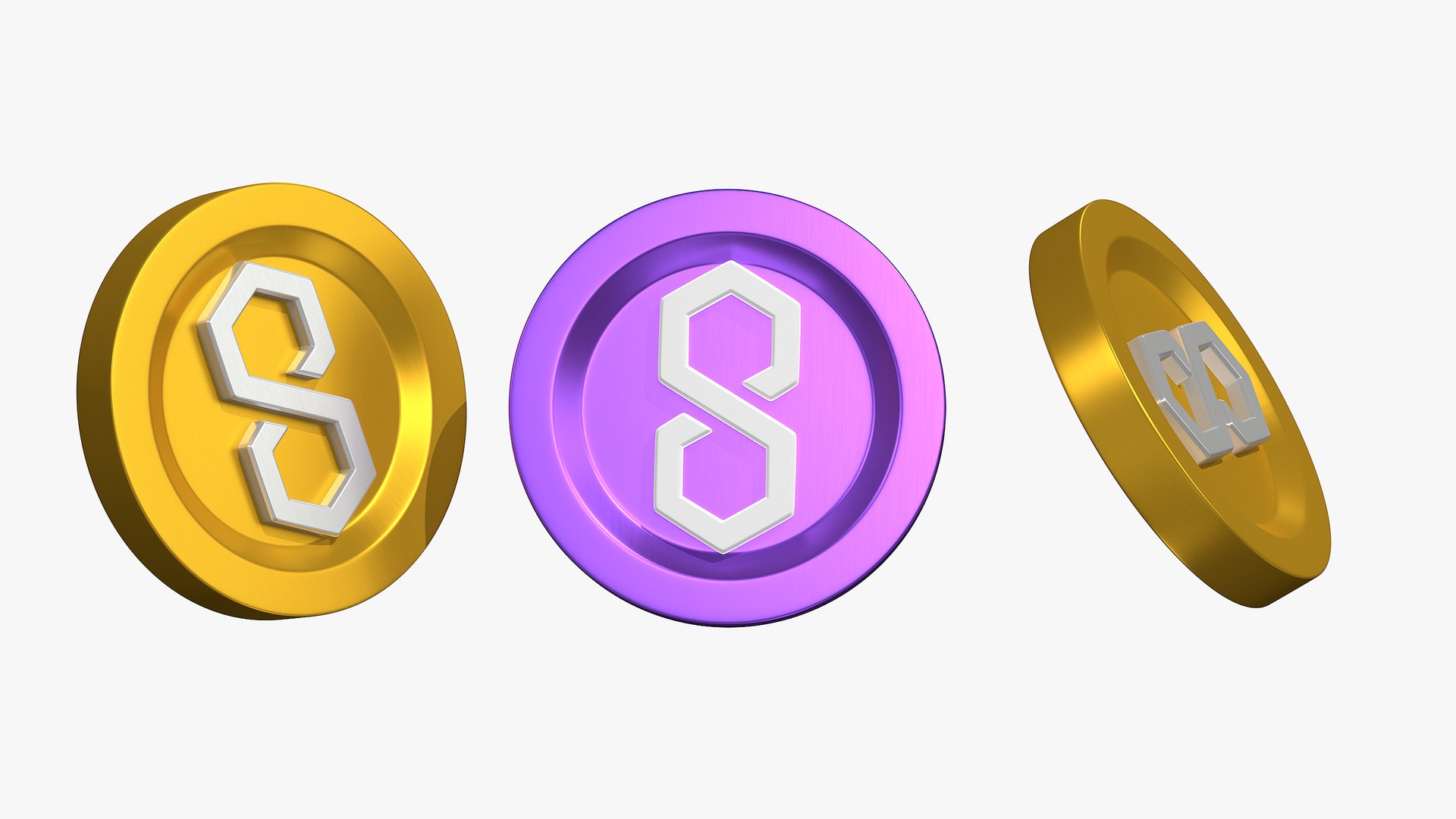 3D Crypto Coin Polygon Matic Model - TurboSquid 2163886