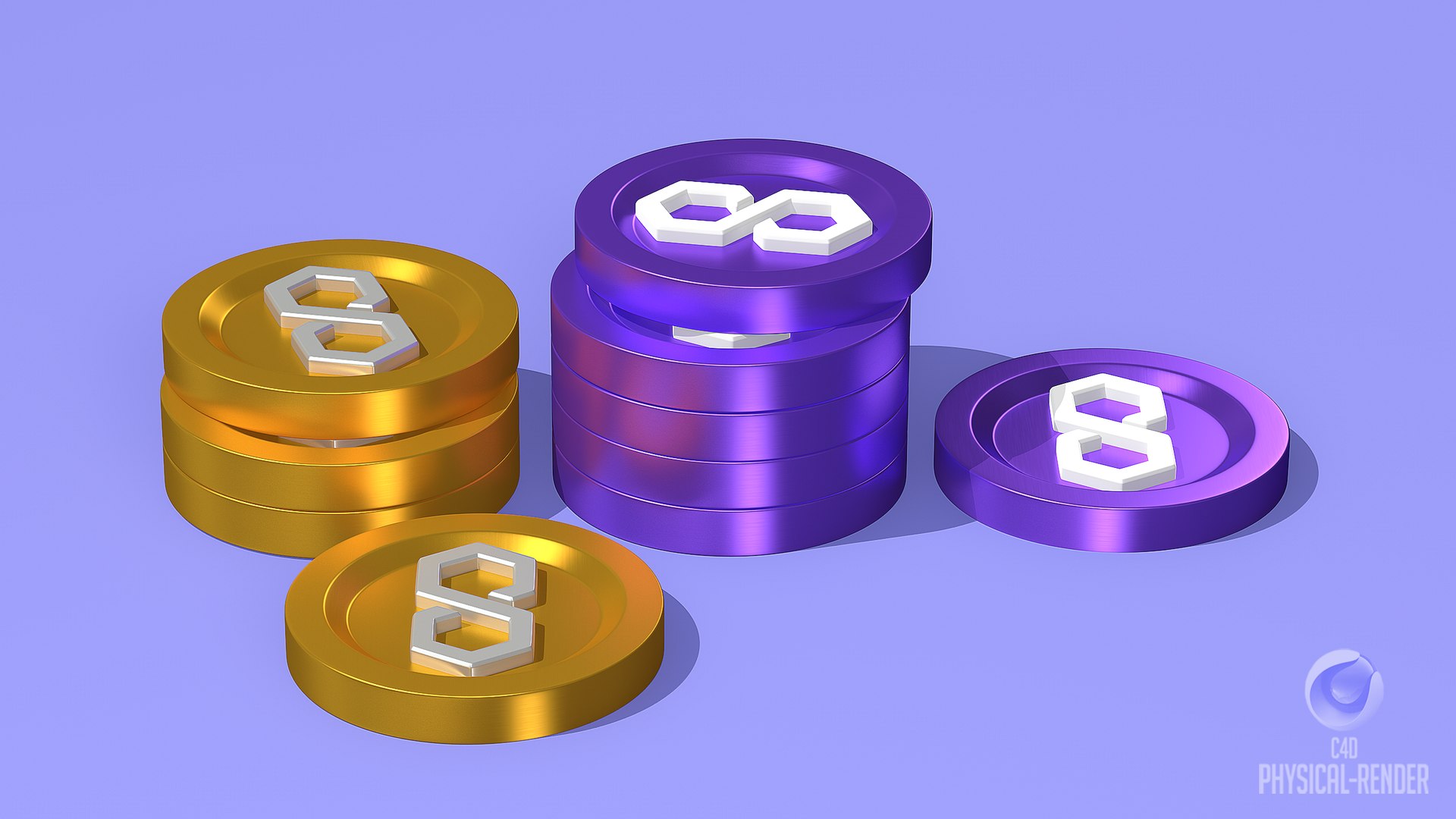 3D Crypto Coin Polygon Matic Model - TurboSquid 2163886