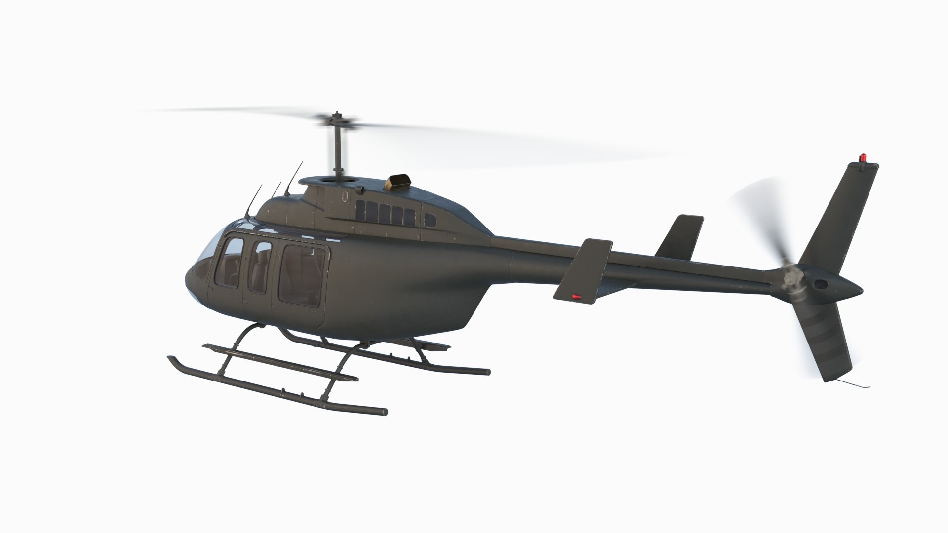 3D Model Bell 206l-4 Military Helicopter - TurboSquid 2398450