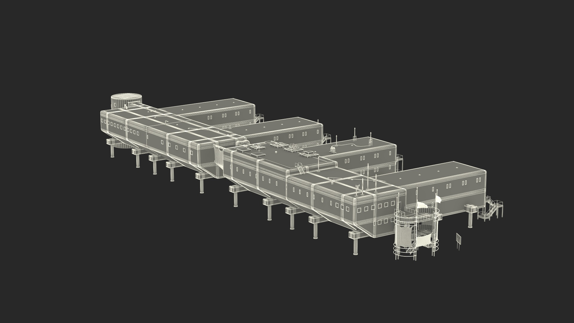 3D US Amundsen Scott South Pole Station Model - TurboSquid 2123524