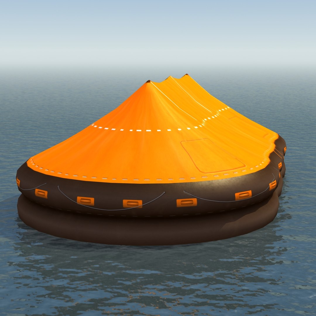 3d Emergency Life Raft 100 Model