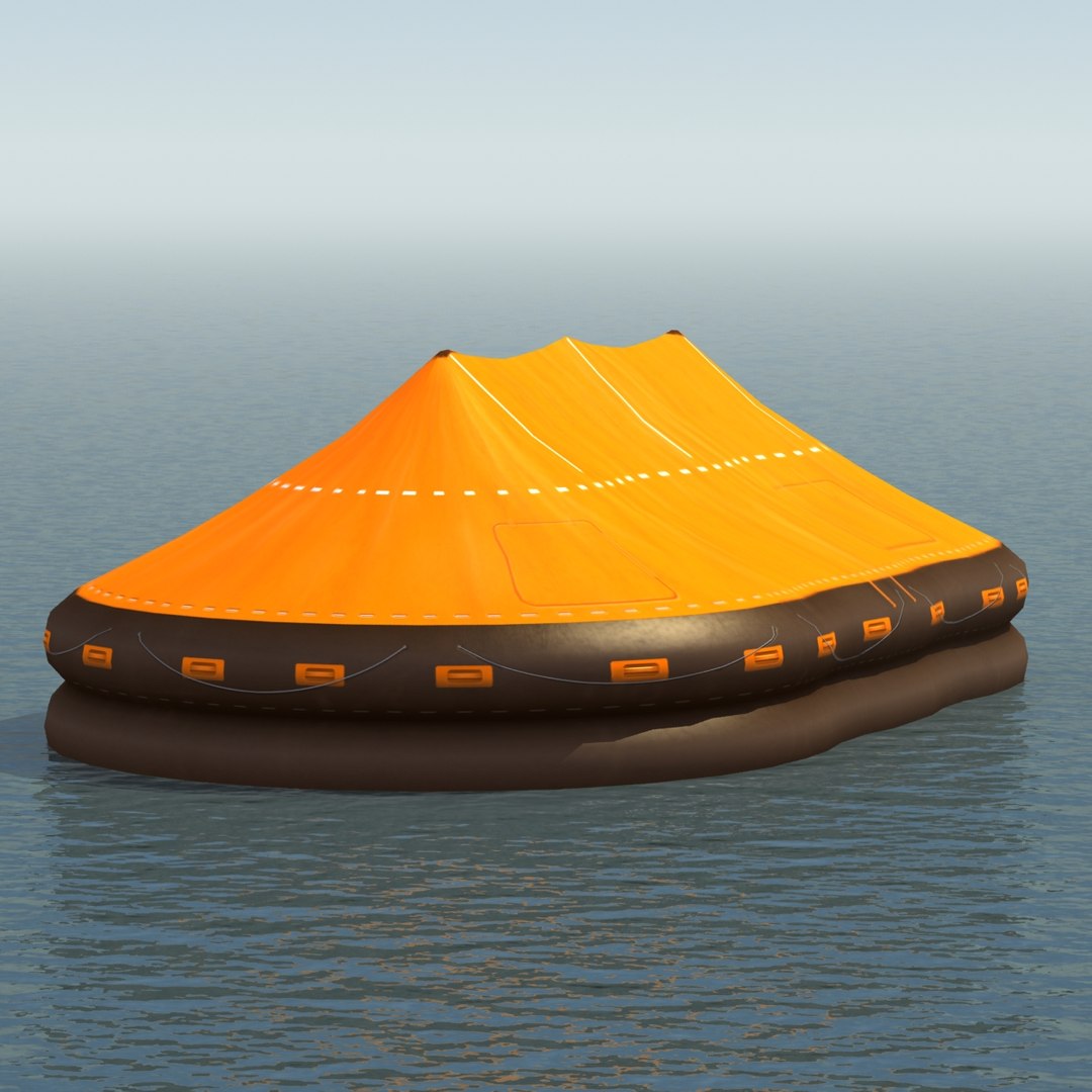 3d Emergency Life Raft 100 Model