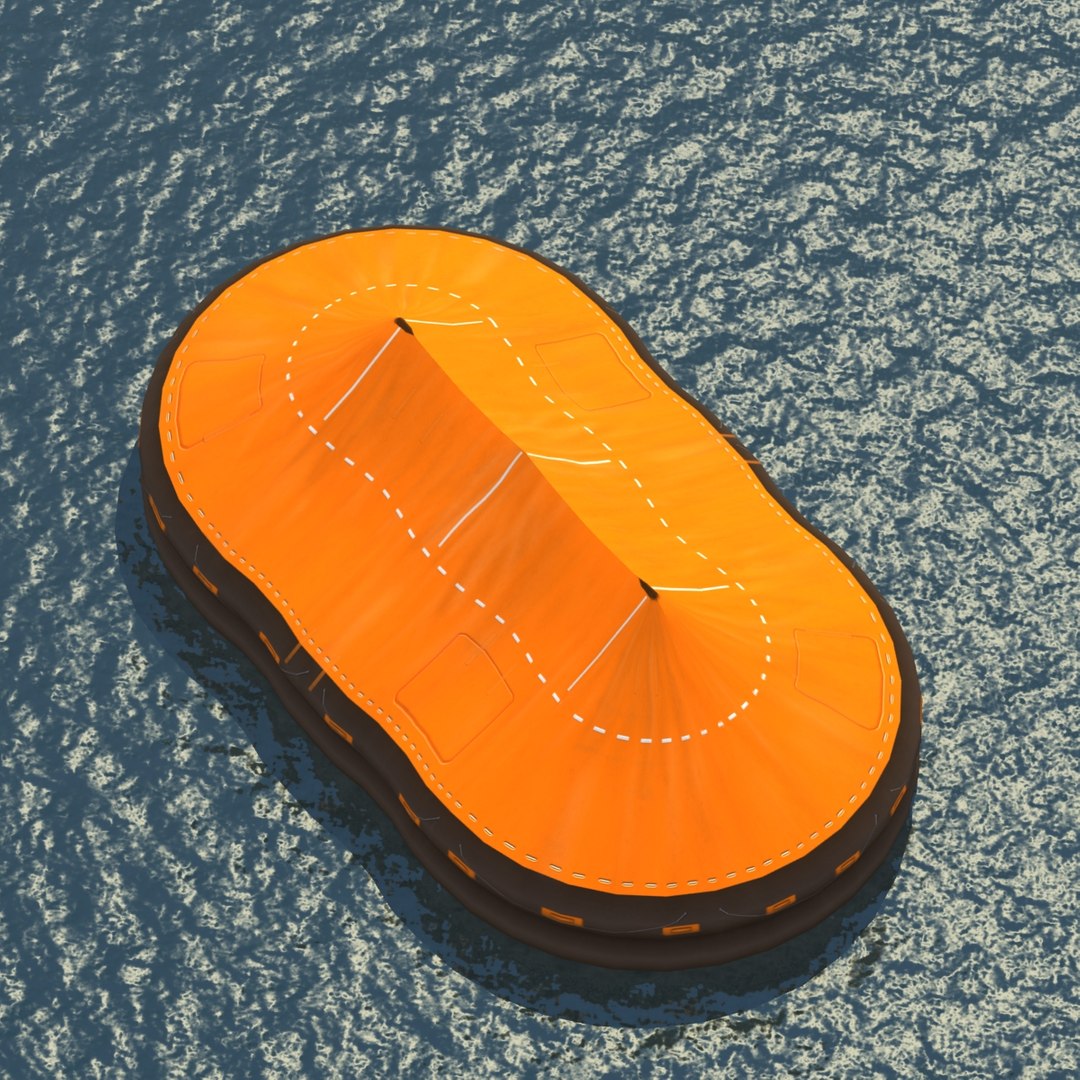 3d Emergency Life Raft 100 Model
