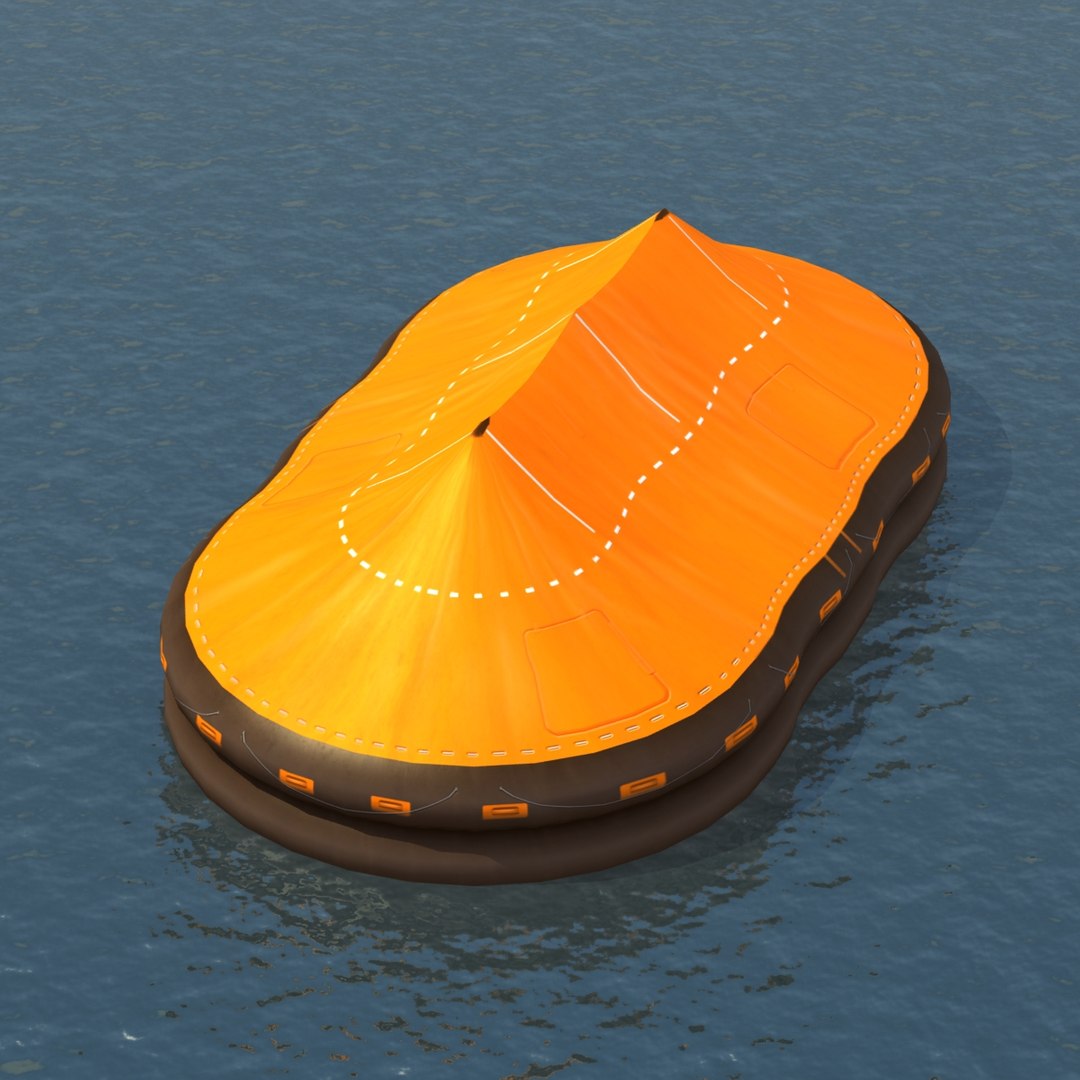 3d Emergency Life Raft 100 Model