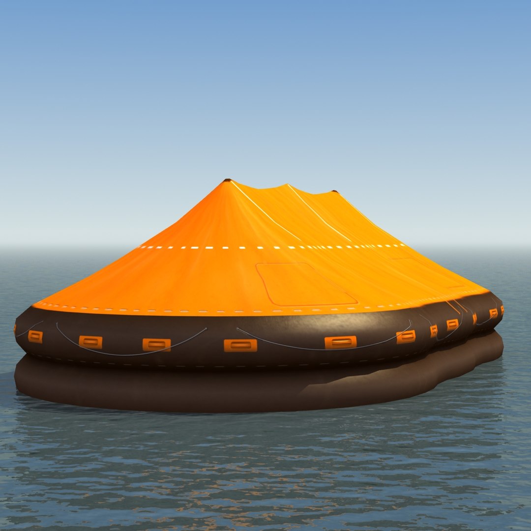 3d Emergency Life Raft 100 Model