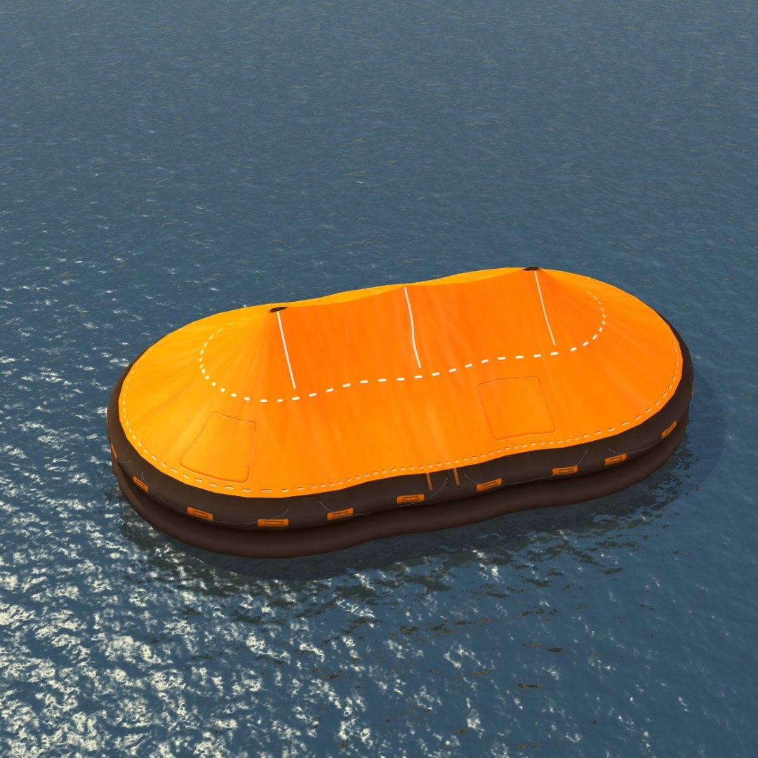 3d Emergency Life Raft 100 Model