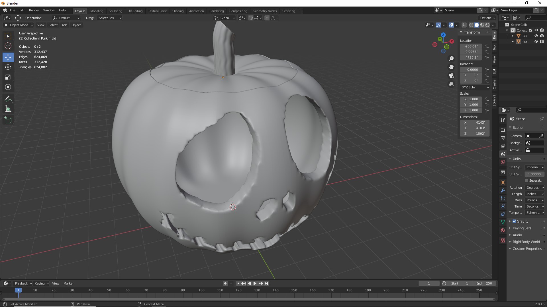 3D Jack-o-Lantern Pumpkin StitchMouth - TurboSquid 2224612