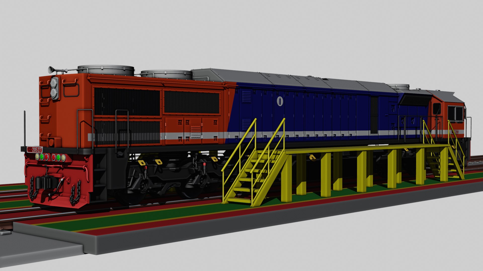 3D Model EMD GT38ACe Indonesian Locomotive - TurboSquid 2242091