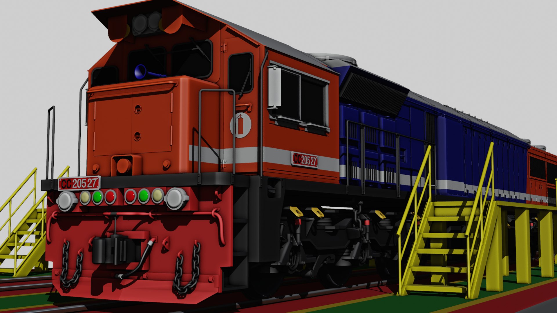 3D Model EMD GT38ACe Indonesian Locomotive - TurboSquid 2242091