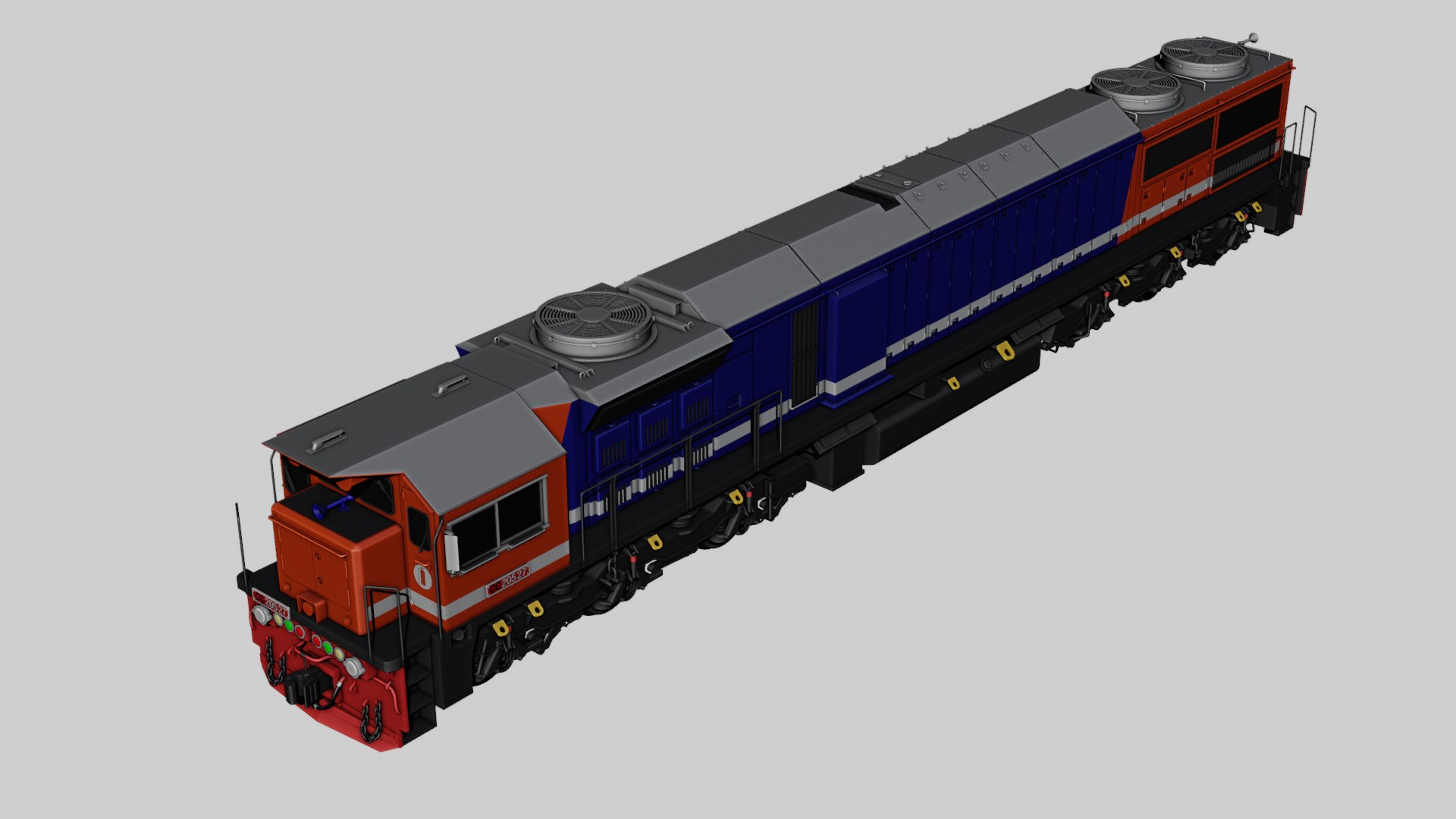 3D Model EMD GT38ACe Indonesian Locomotive - TurboSquid 2242091