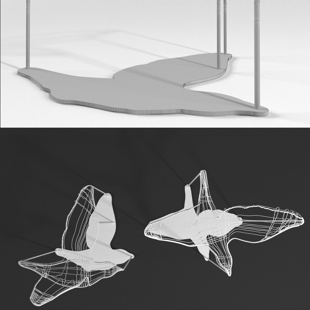 Free flight shadows decorative object 3D model - TurboSquid 1241798