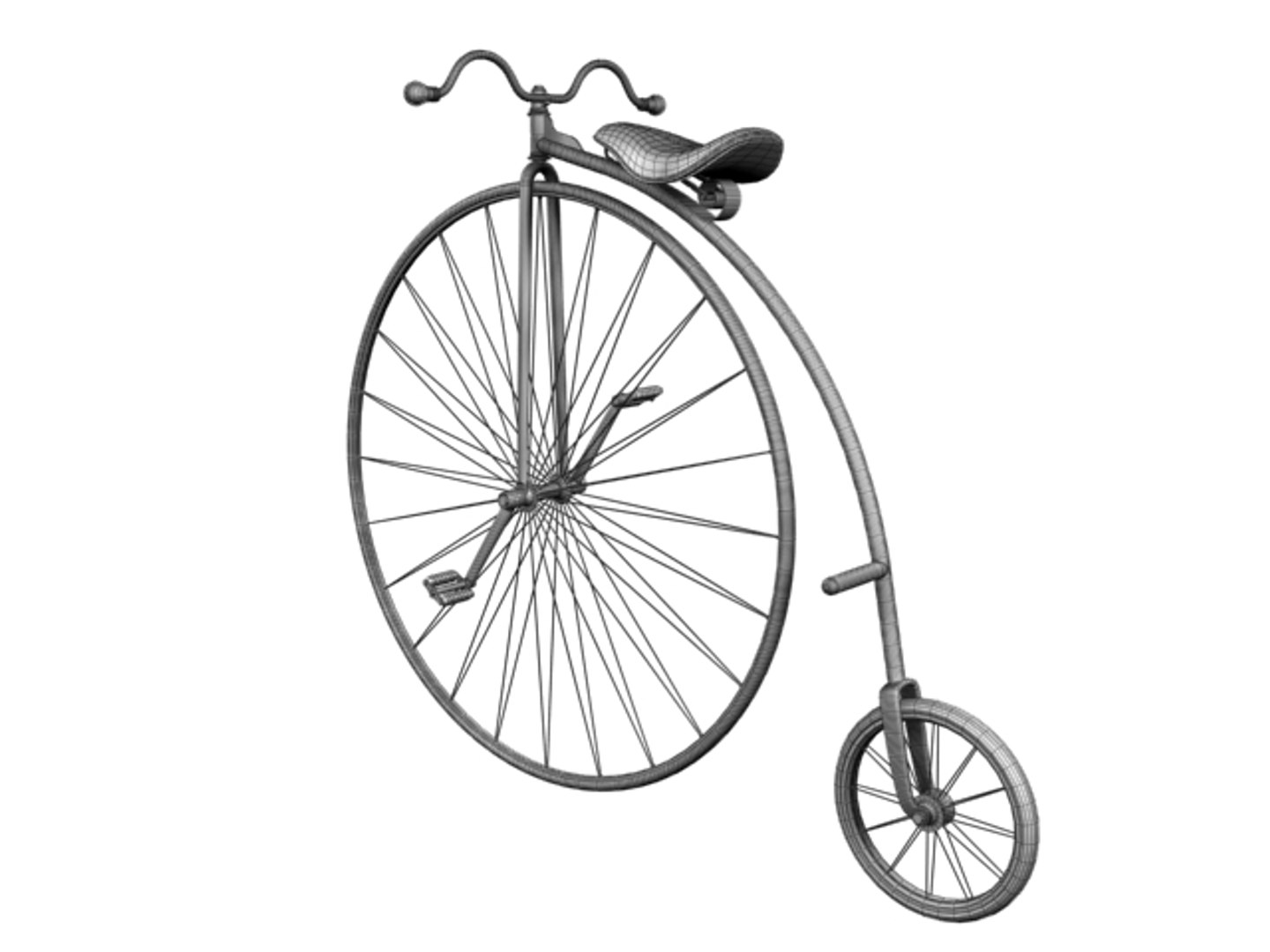 Xix Century Bicycle 3d Model