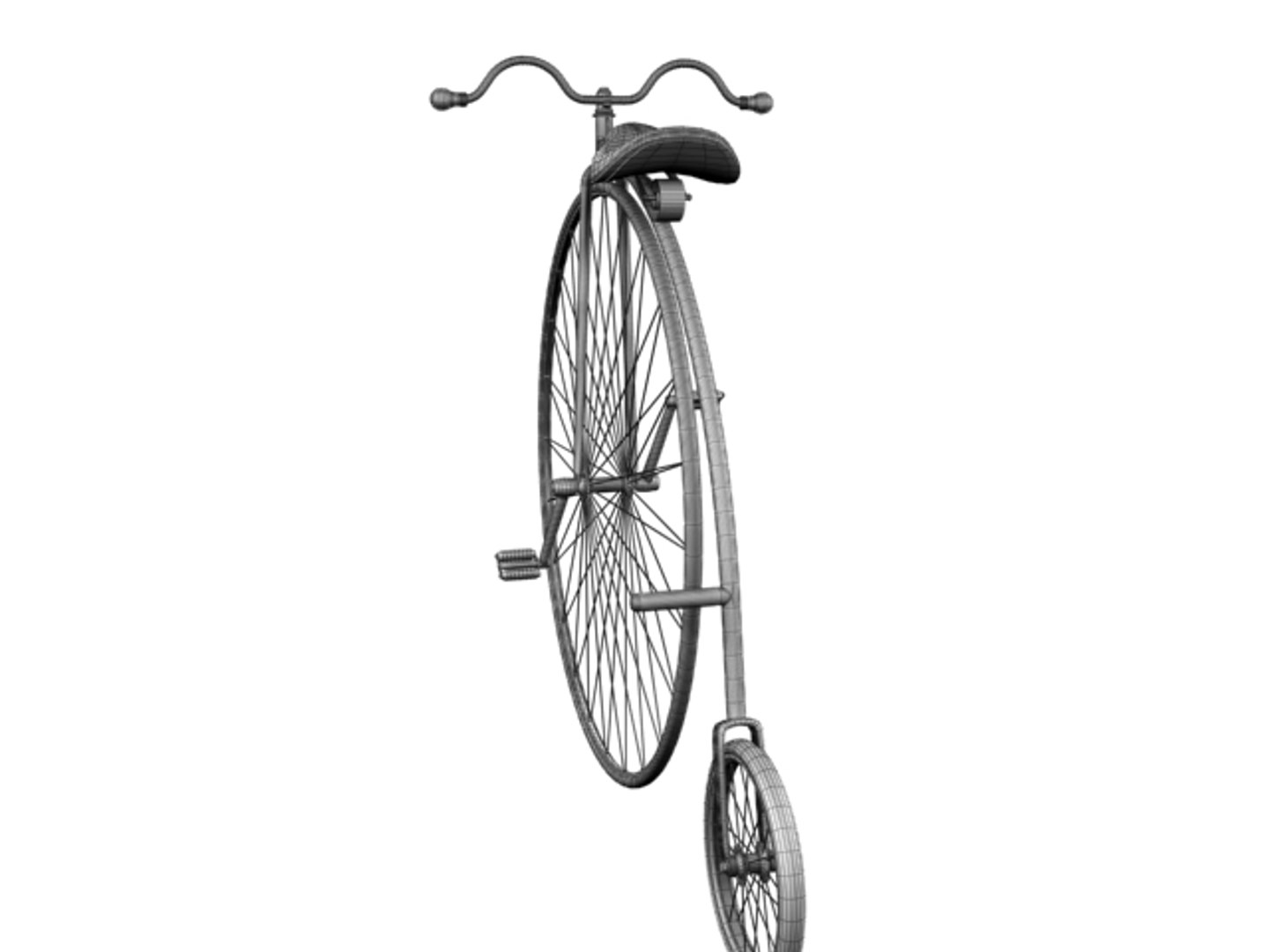 Xix Century Bicycle 3d Model