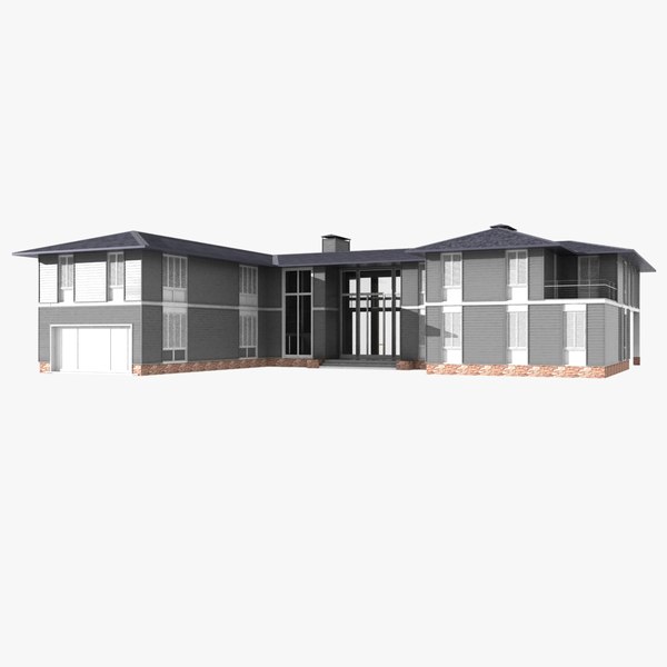 3d model single family house siding