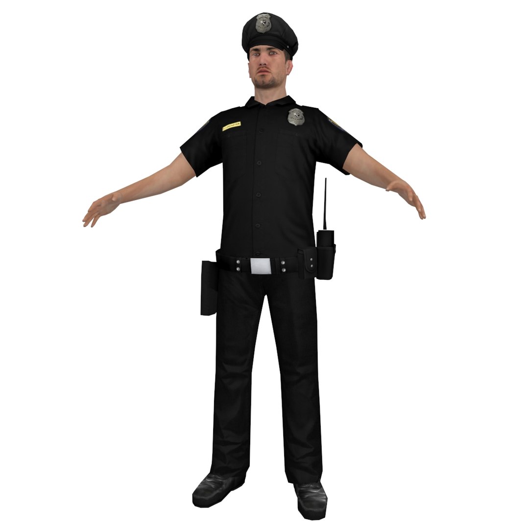 Police Officer 3d Model