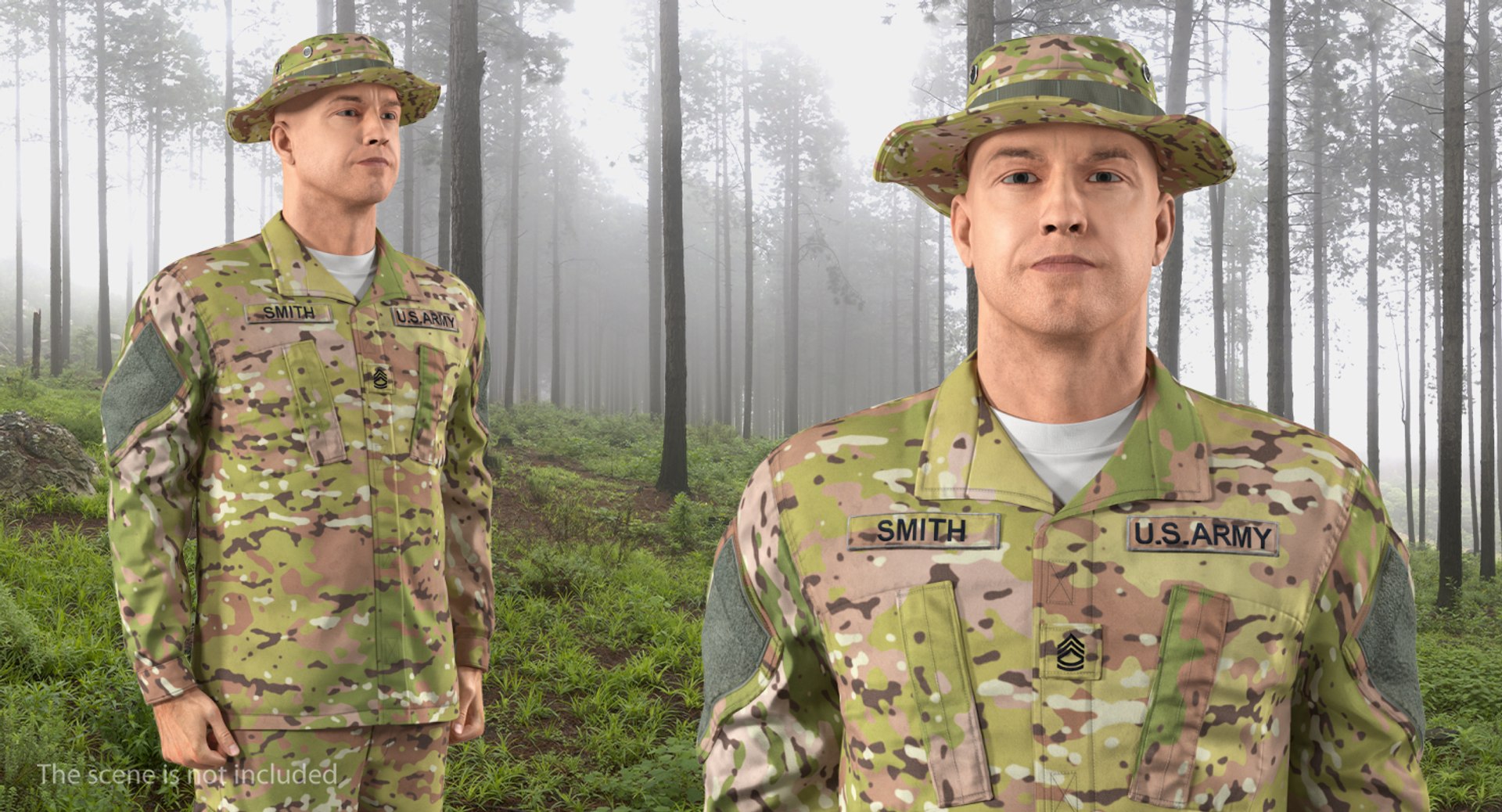 3D Soldier Standing Attention Acu - TurboSquid 1414111