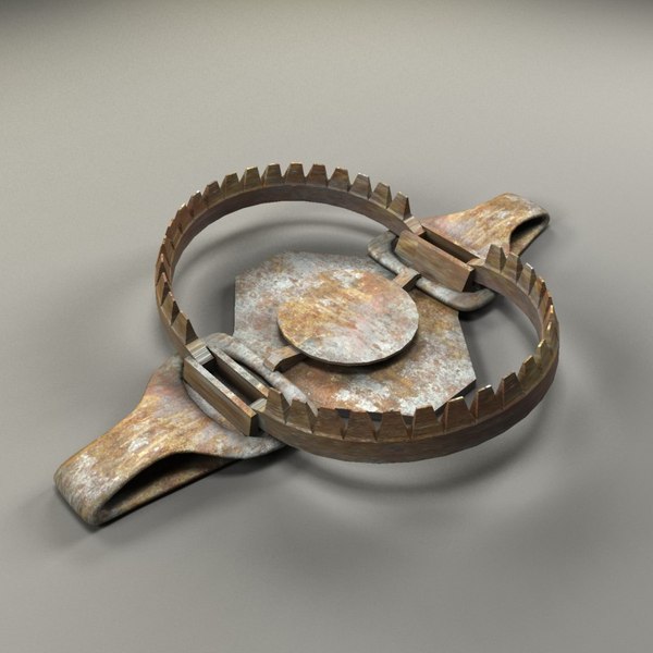 metallic bear trap 3d max