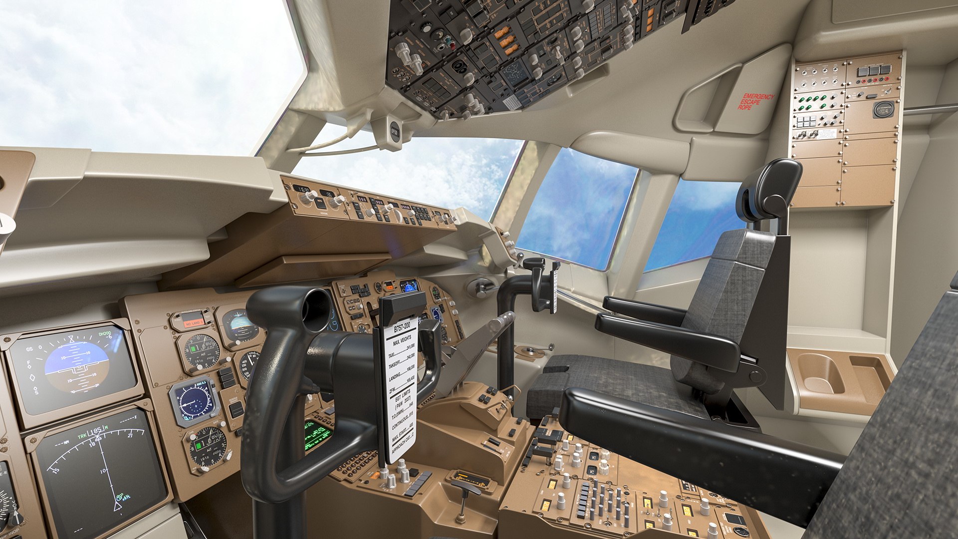 Boeing 757 200 flight deck model - TurboSquid 1645866