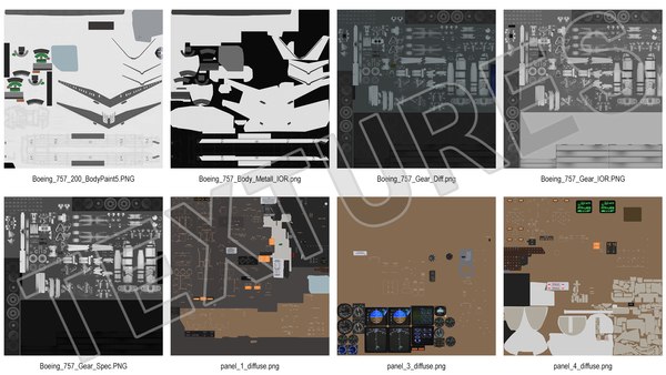 보잉 757200 플라이트 데크 3D 모델 - TurboSquid 1645866