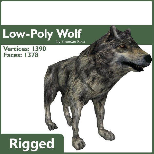 low-poly rigged 3d model