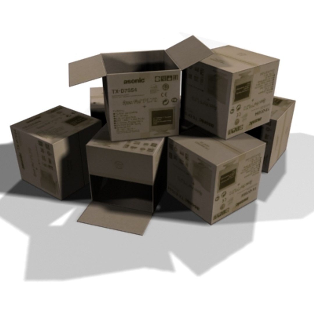 3d Model Cardboard Box