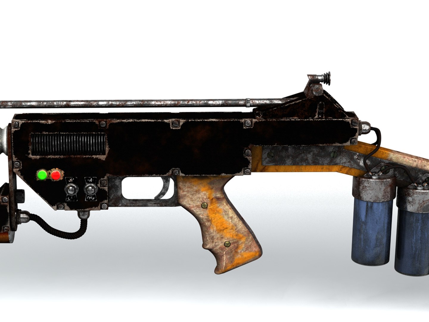 3d bio laser gun rifle model