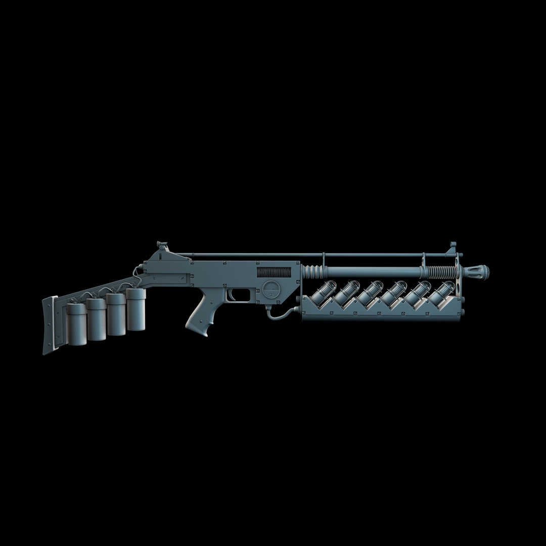 3d Bio Laser Gun Rifle Model
