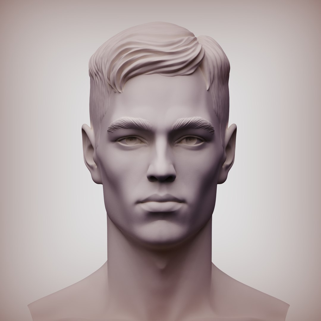 4 Male Head Sculptures 3D Model - TurboSquid 2225476