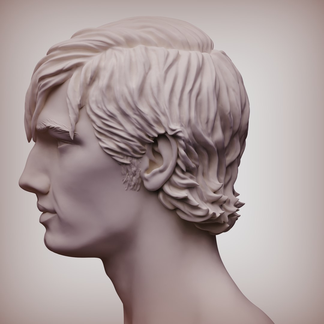 4 Male Head Sculptures 3D Model - TurboSquid 2225476