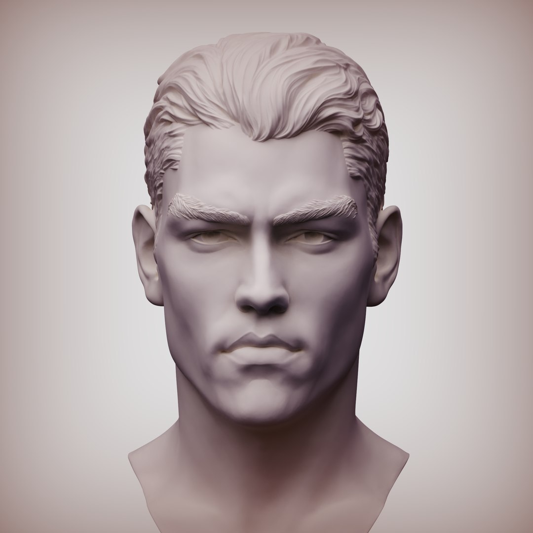4 Male Head Sculptures 3D Model - TurboSquid 2225476