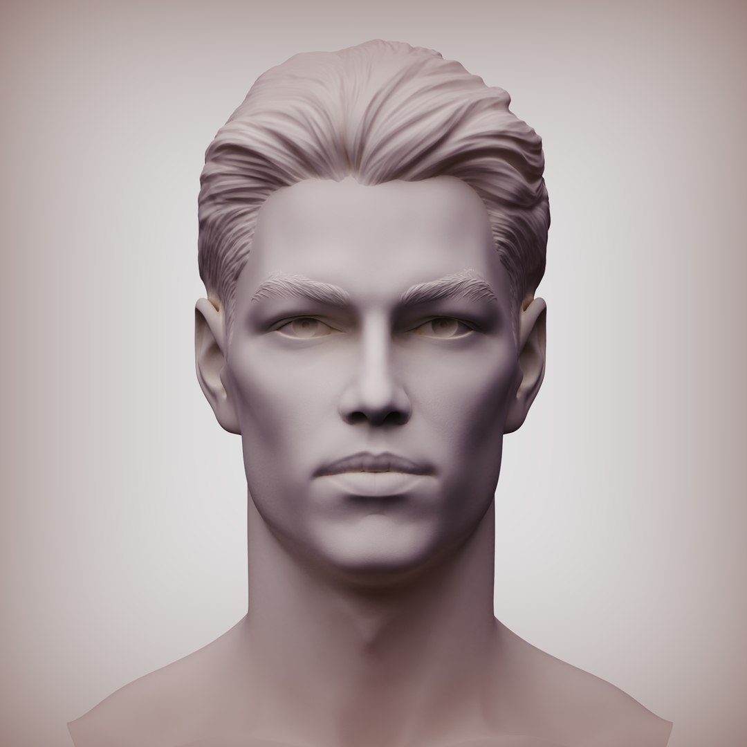 4 Male Head Sculptures 3D Model - TurboSquid 2225476