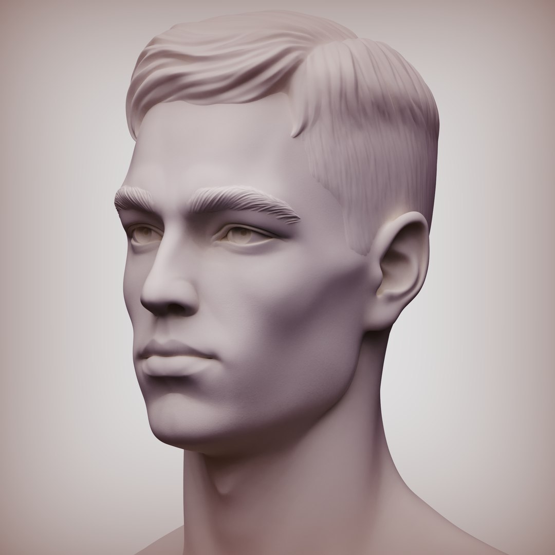 4 Male Head Sculptures 3D Model - TurboSquid 2225476